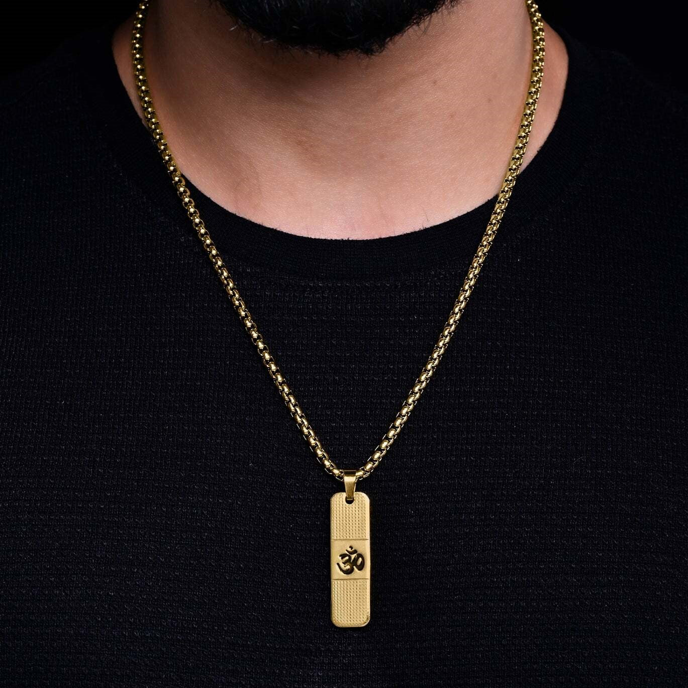 24K Gold Plated OM D Pendant with Necklace Chain – My Store