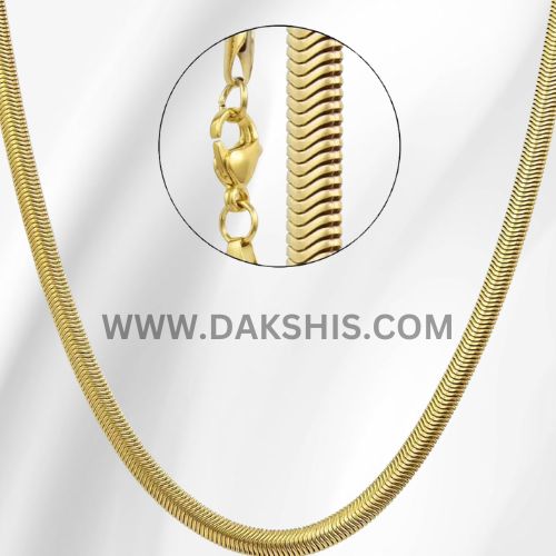 Gold Plated Snake Chain For Men – DAKSHIS
