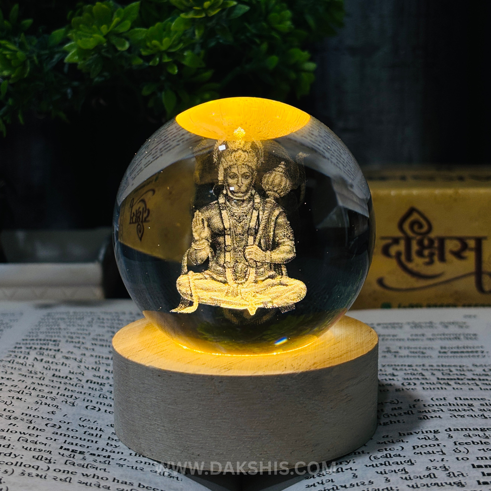 Hanuman Ji 3D Crystal Divine Lamp – DAKSHIS